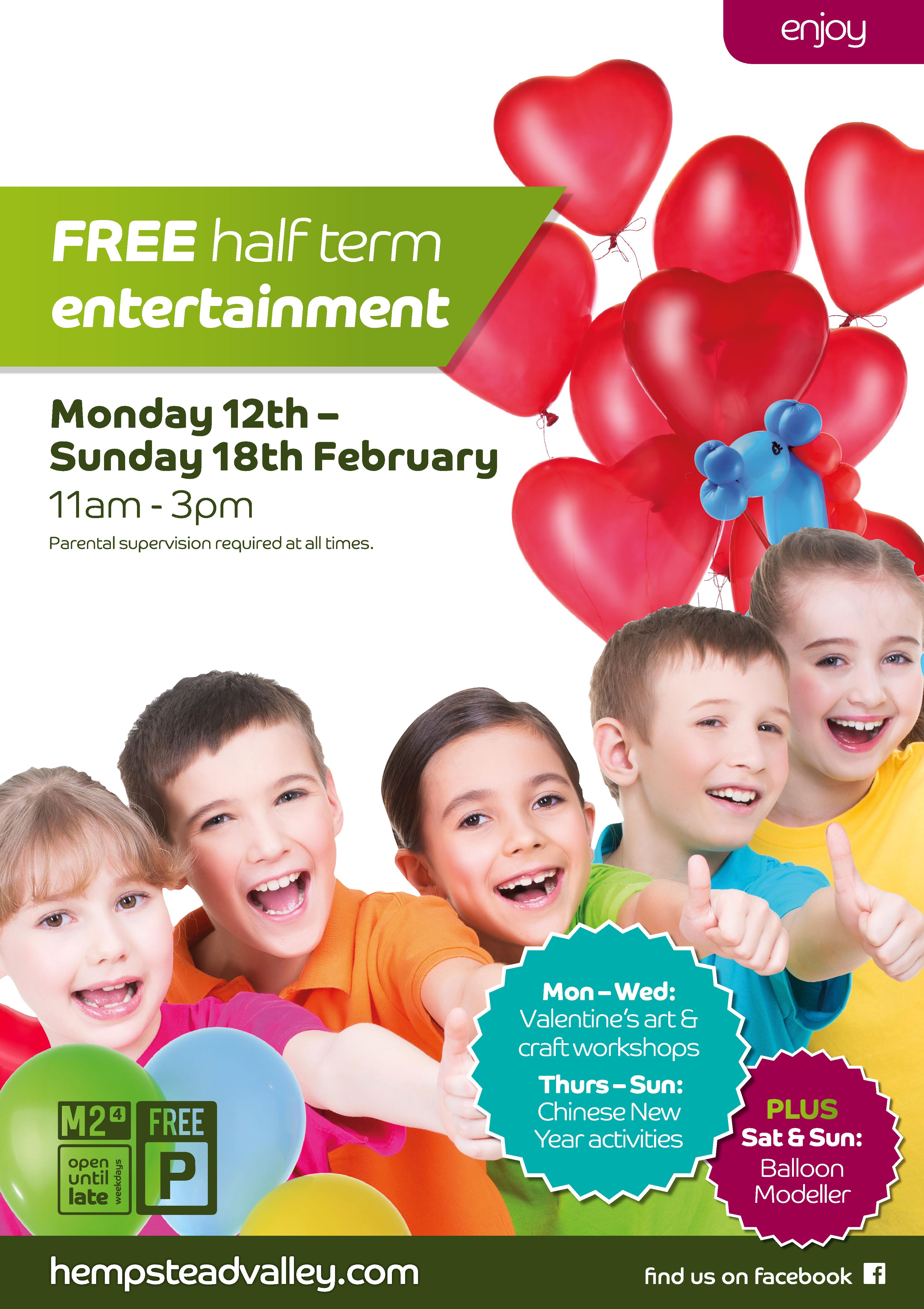 Free February Half Term fun | 12th to 18th February | Hempstead Valley ...